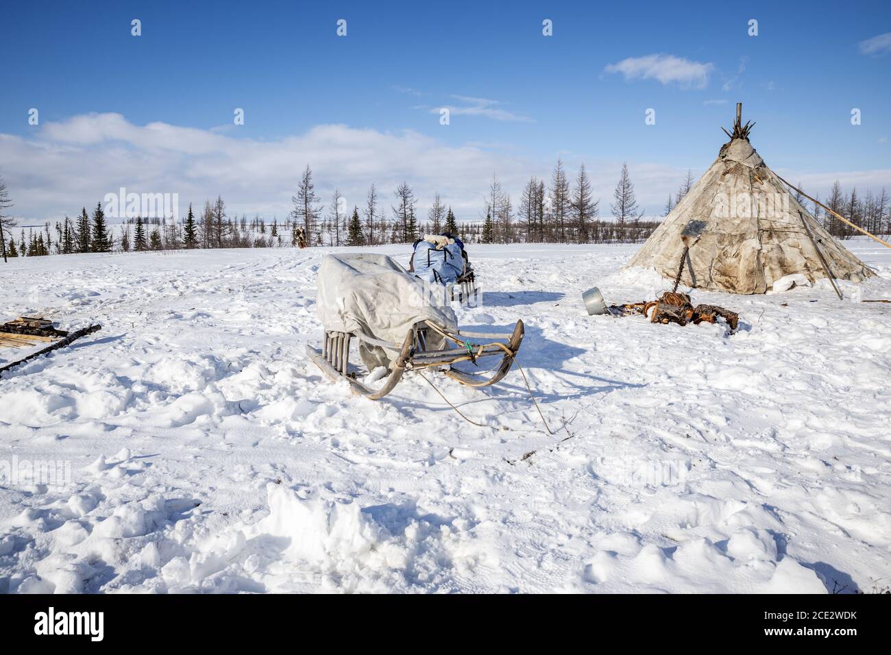 Russian yurt landscape hi-res stock photography and images - Alamy