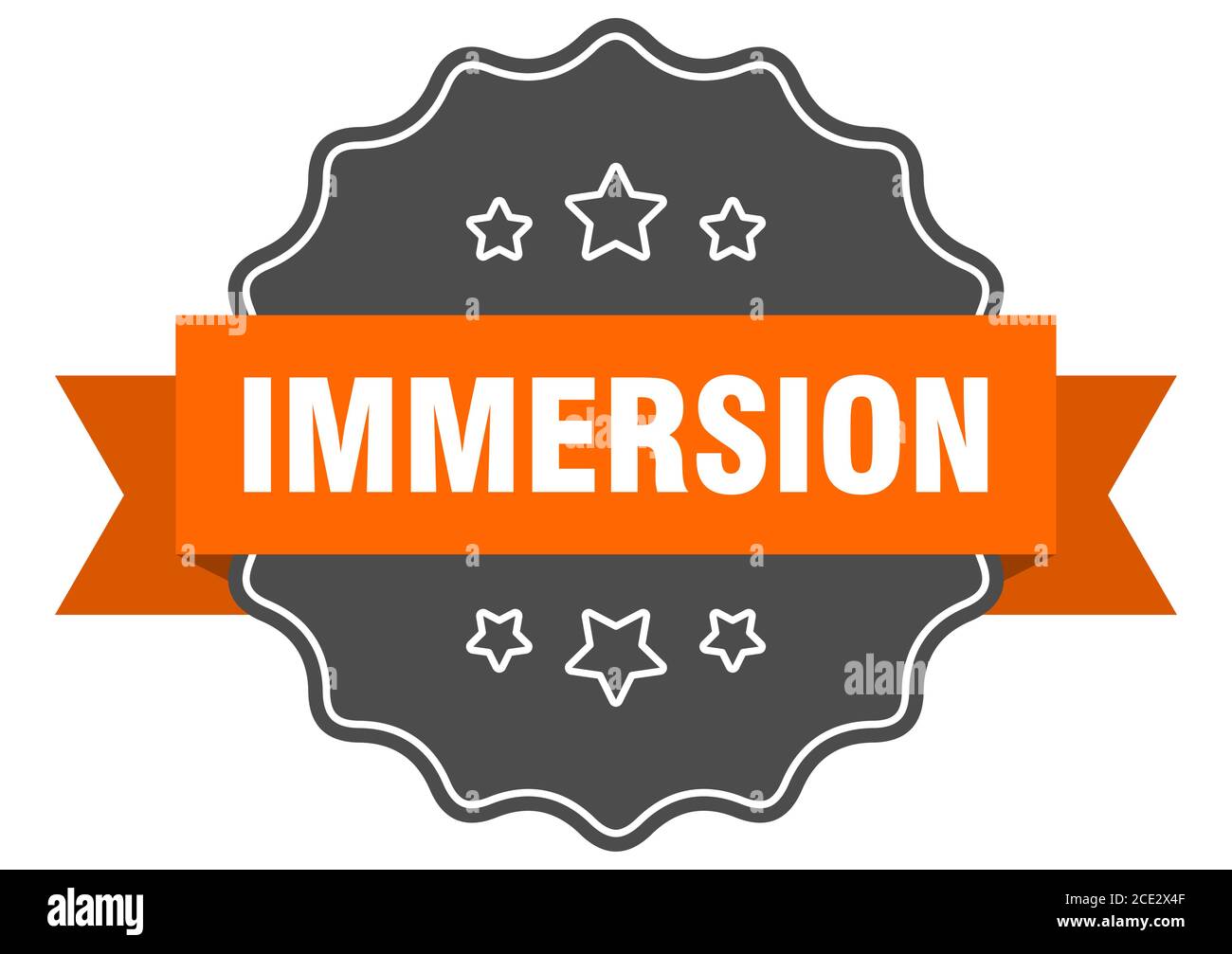 immersion label. immersion isolated seal. Retro sticker sign Stock ...