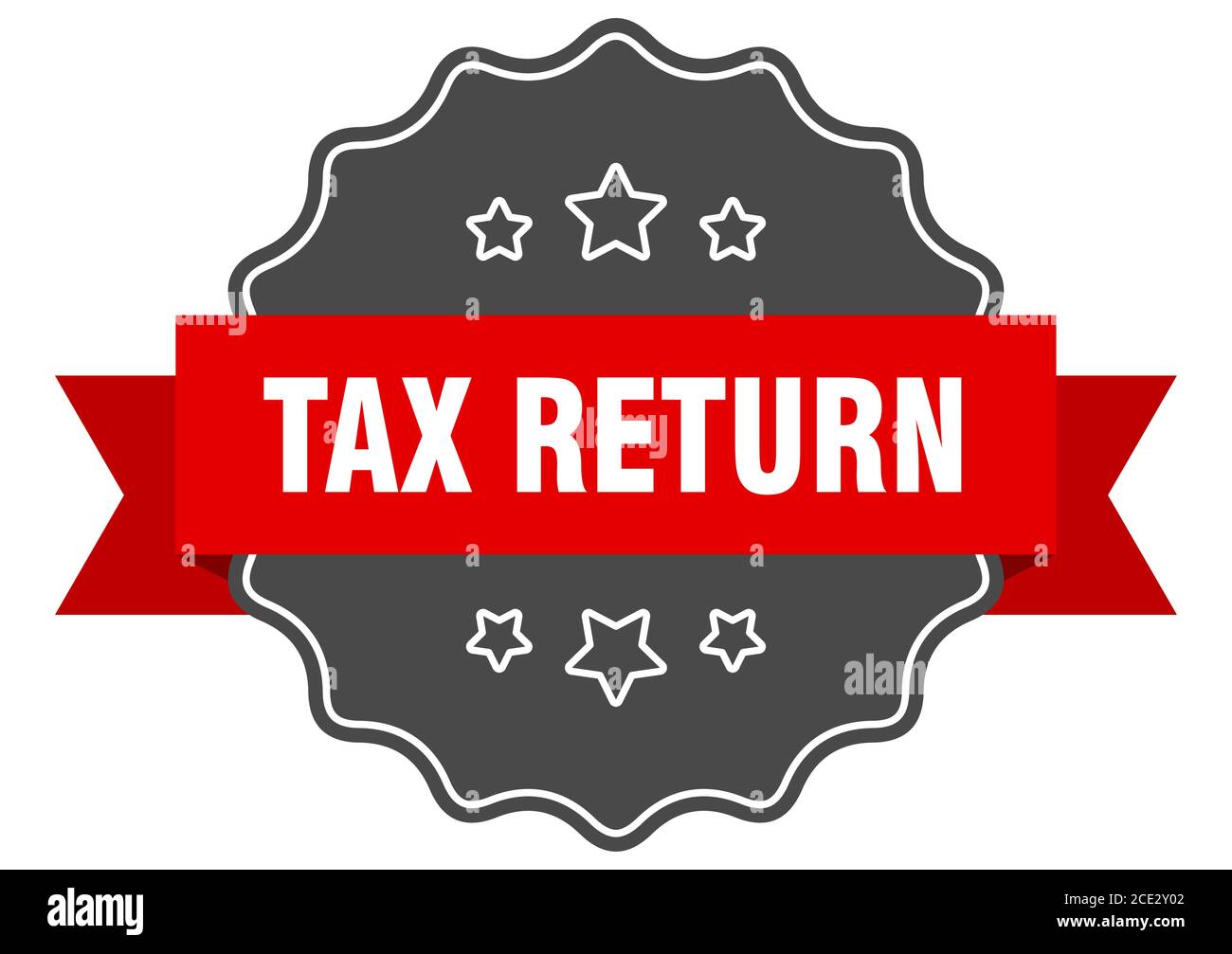 tax return label. tax return isolated seal. Retro sticker sign Stock ...