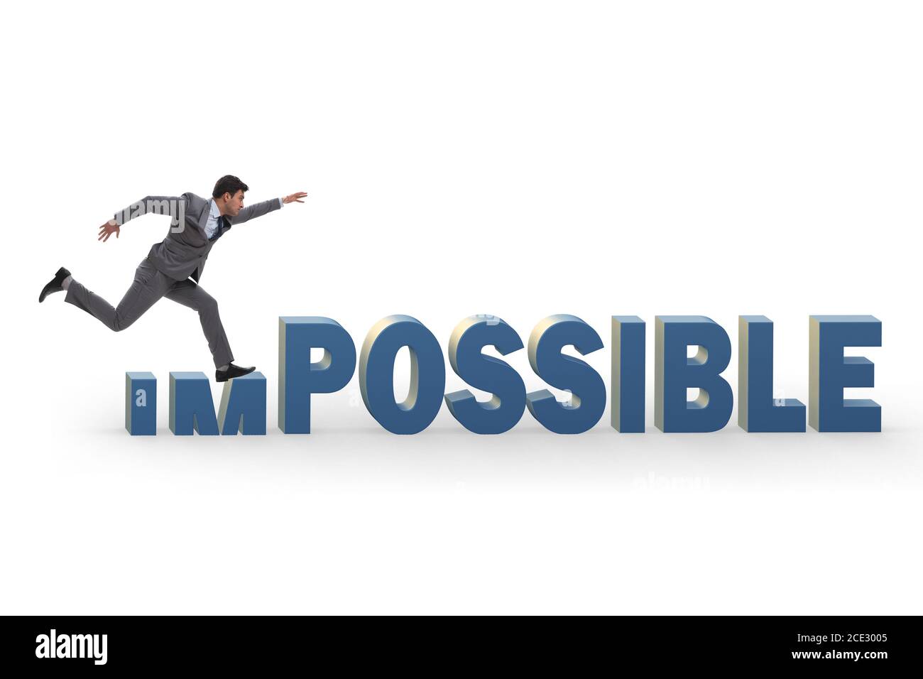 Businessman in the impossible business concept Stock Photo - Alamy