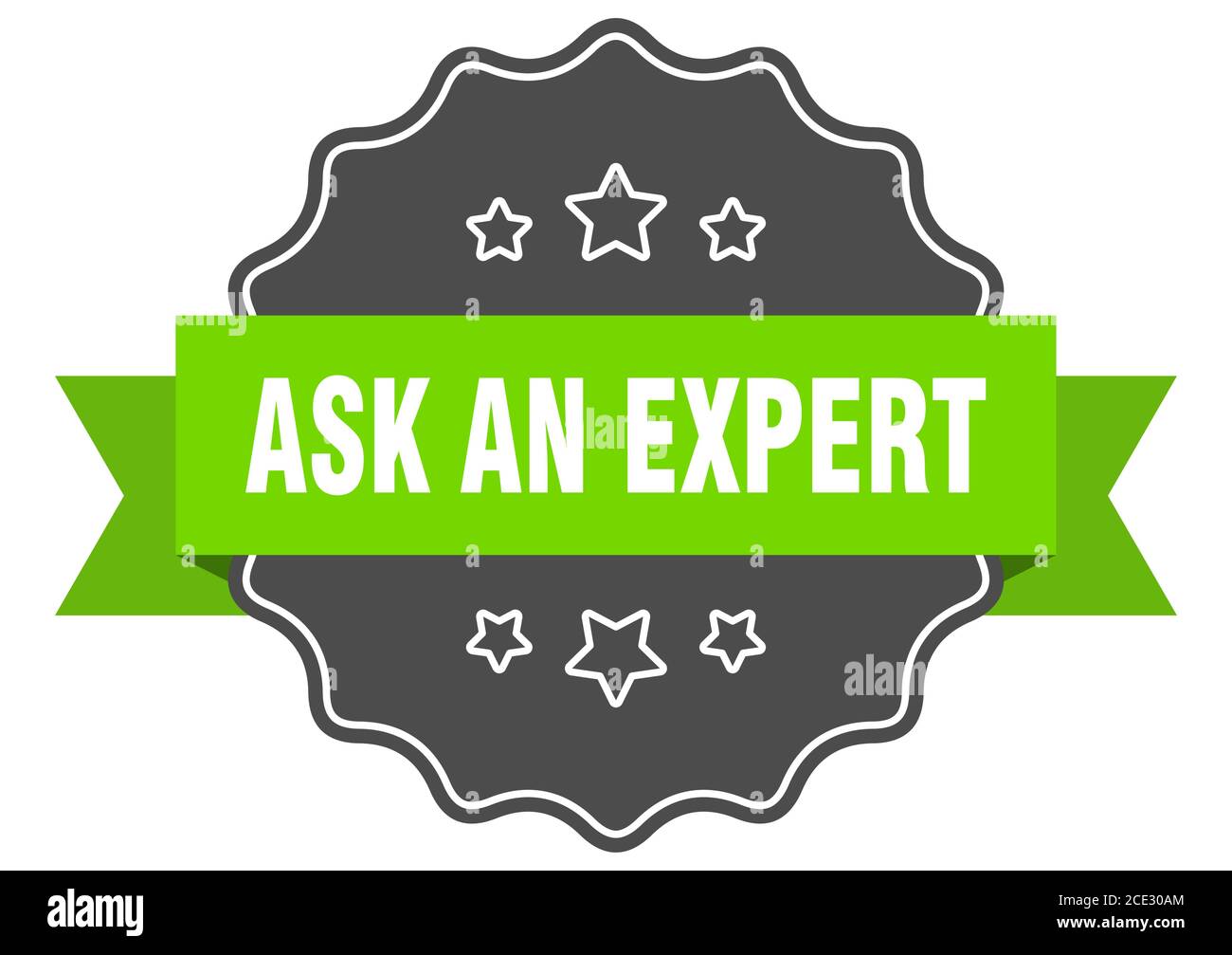 ask an expert label. ask an expert isolated seal. Retro sticker sign ...