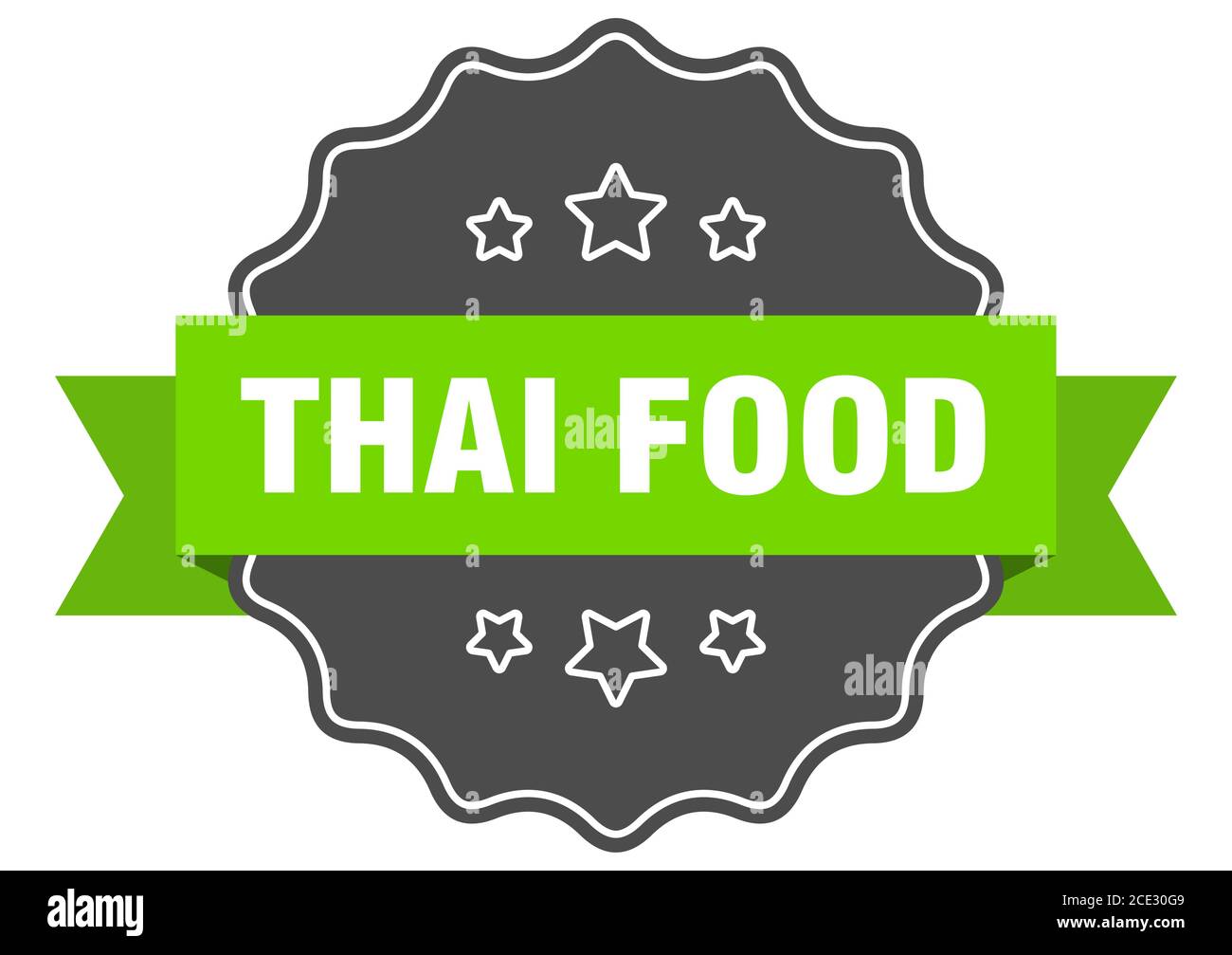 thai food label. thai food isolated seal. Retro sticker sign Stock ...