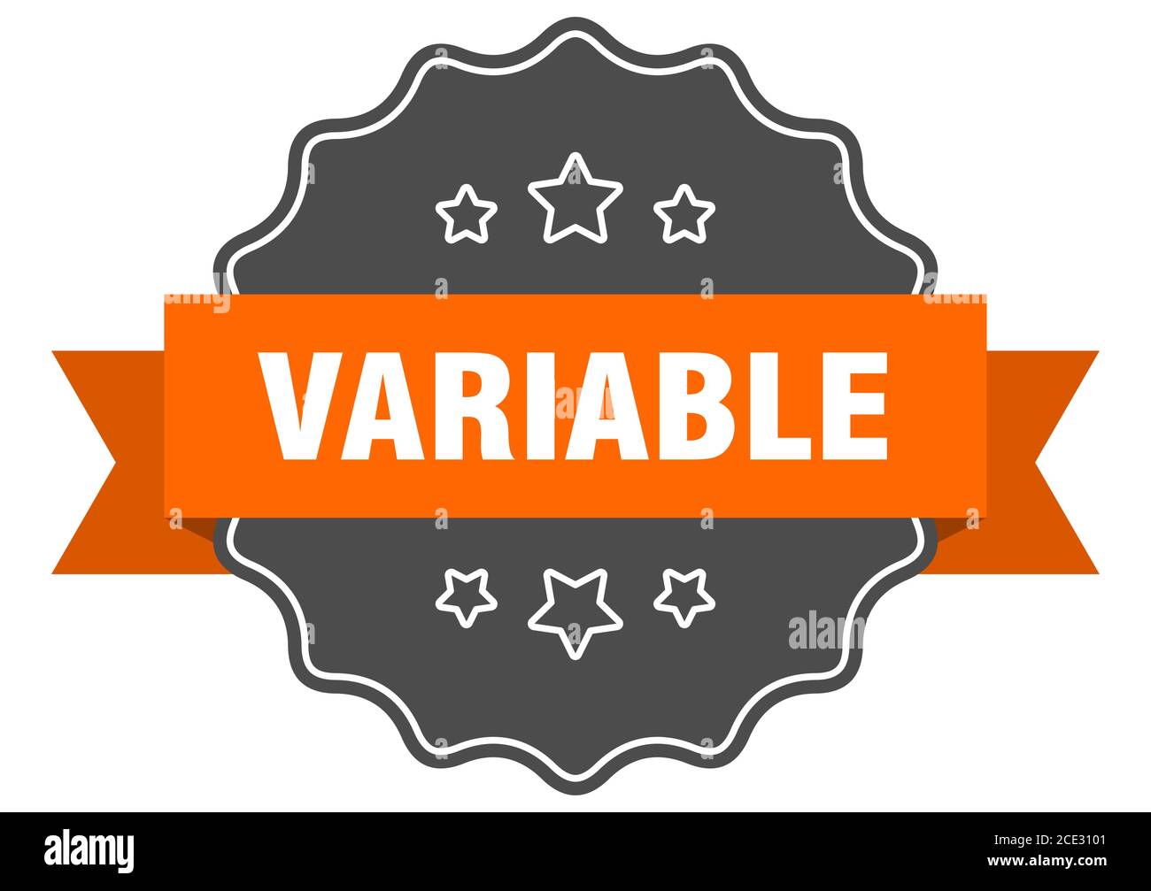 variable label. variable isolated seal. Retro sticker sign Stock Vector ...