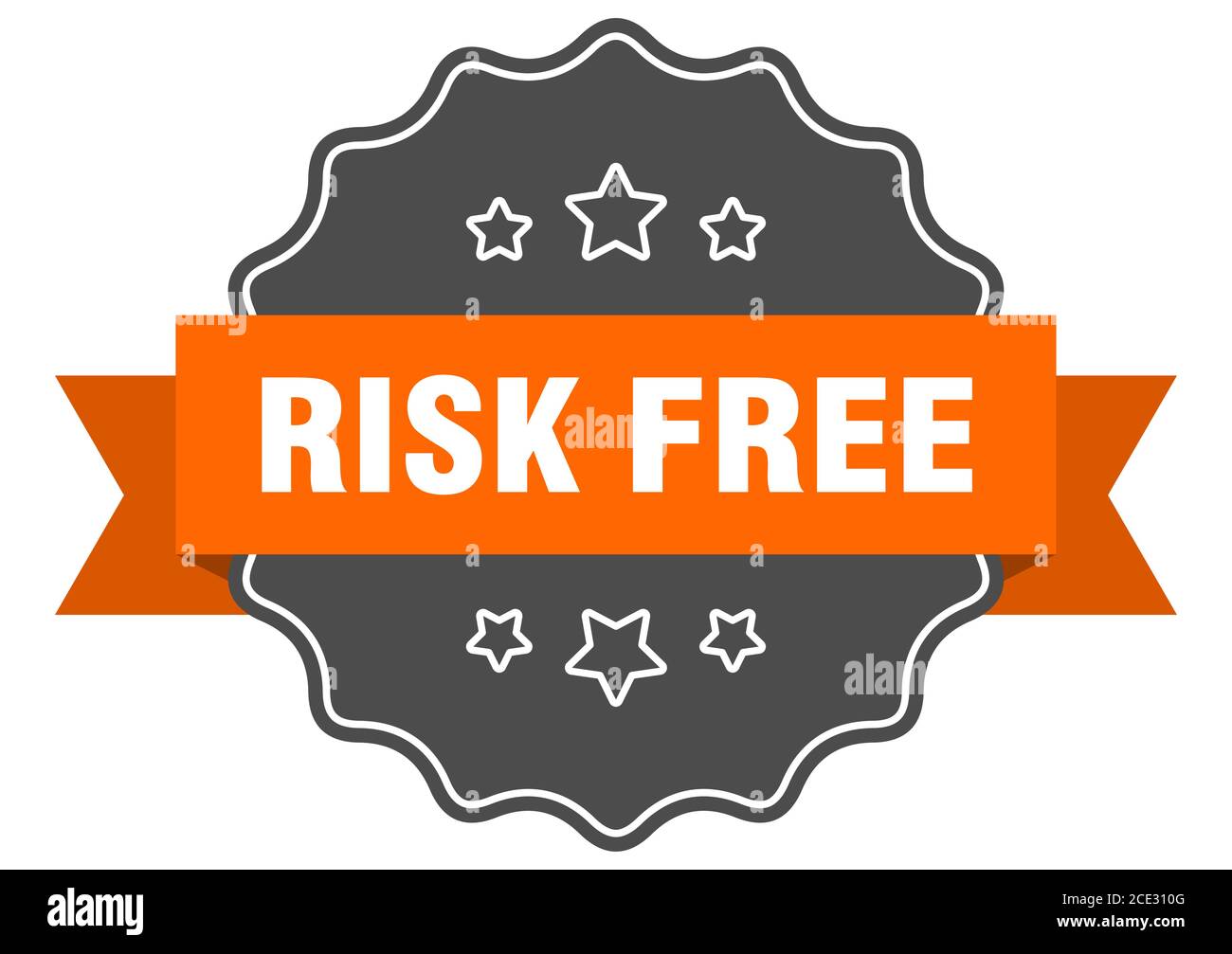 risk free label. risk free isolated seal. Retro sticker sign Stock ...