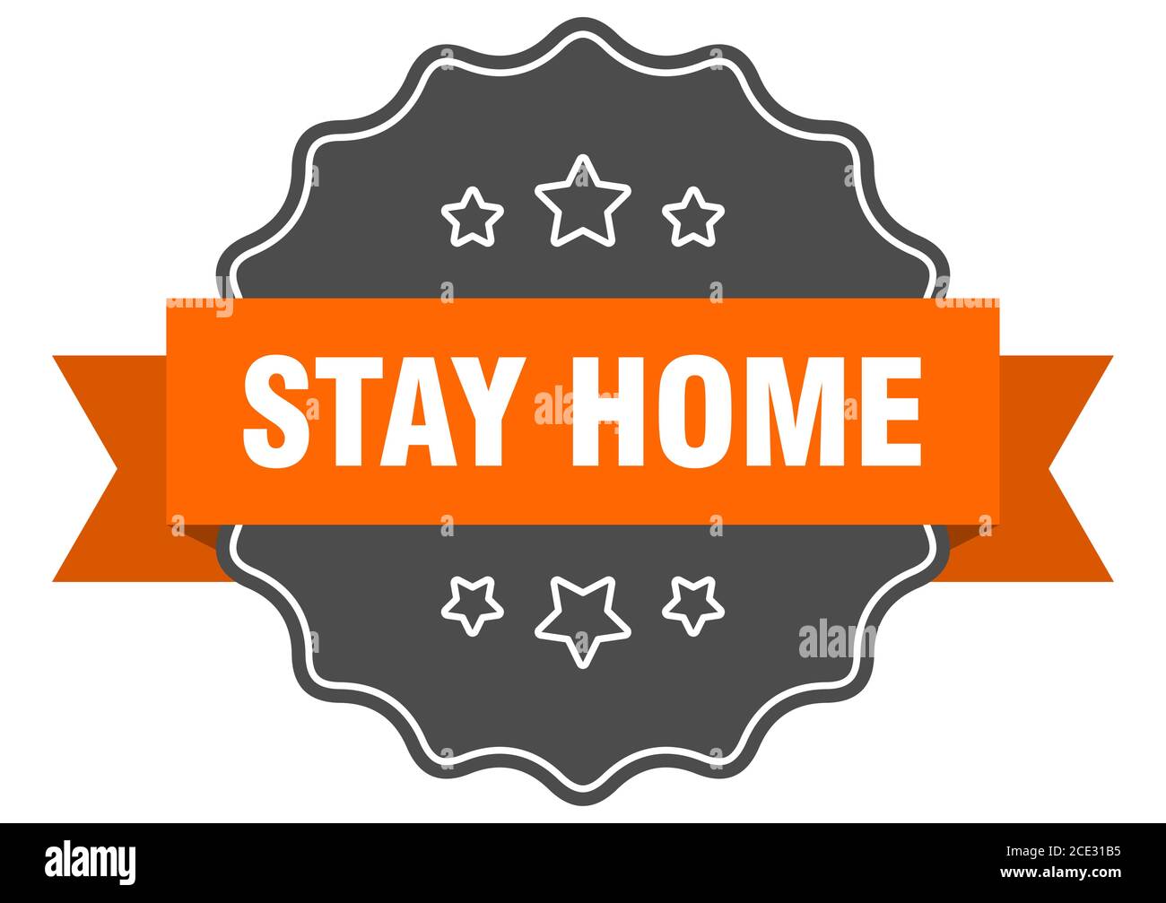 stay home label. stay home isolated seal. Retro sticker sign Stock ...