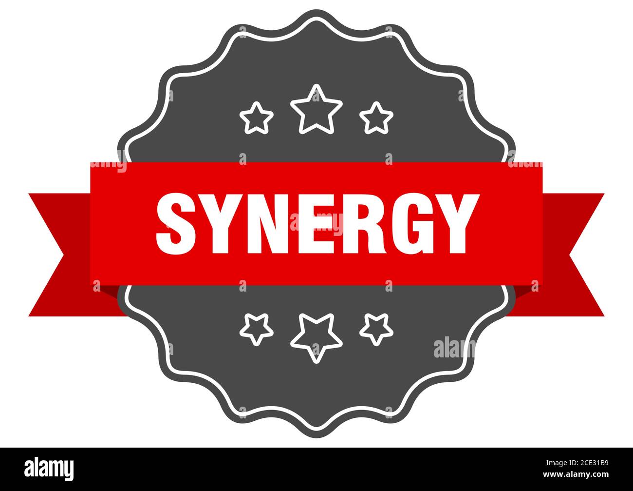 synergy label. synergy isolated seal. Retro sticker sign Stock Vector ...