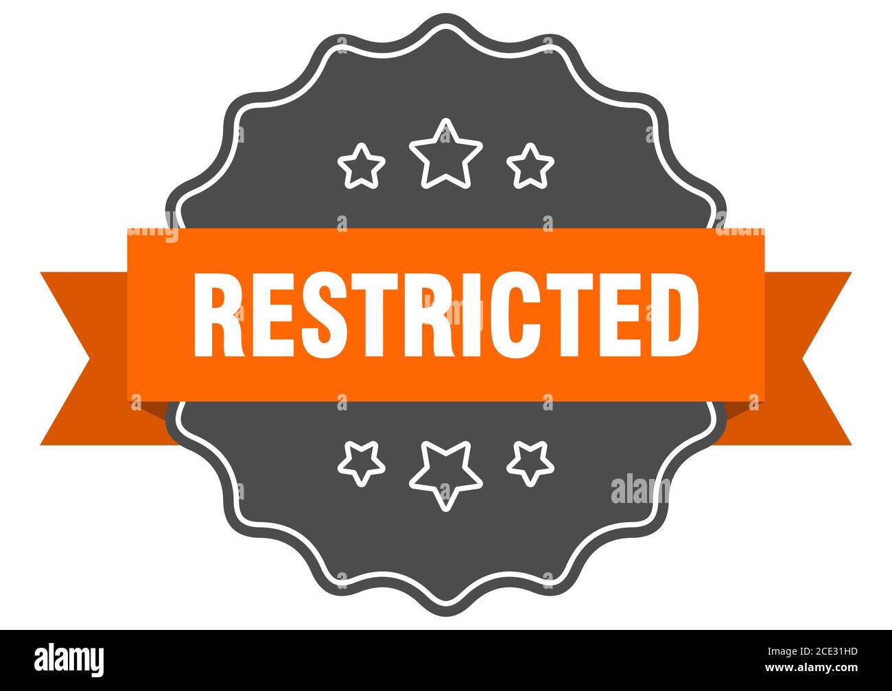 restricted label. restricted isolated seal. Retro sticker sign Stock ...