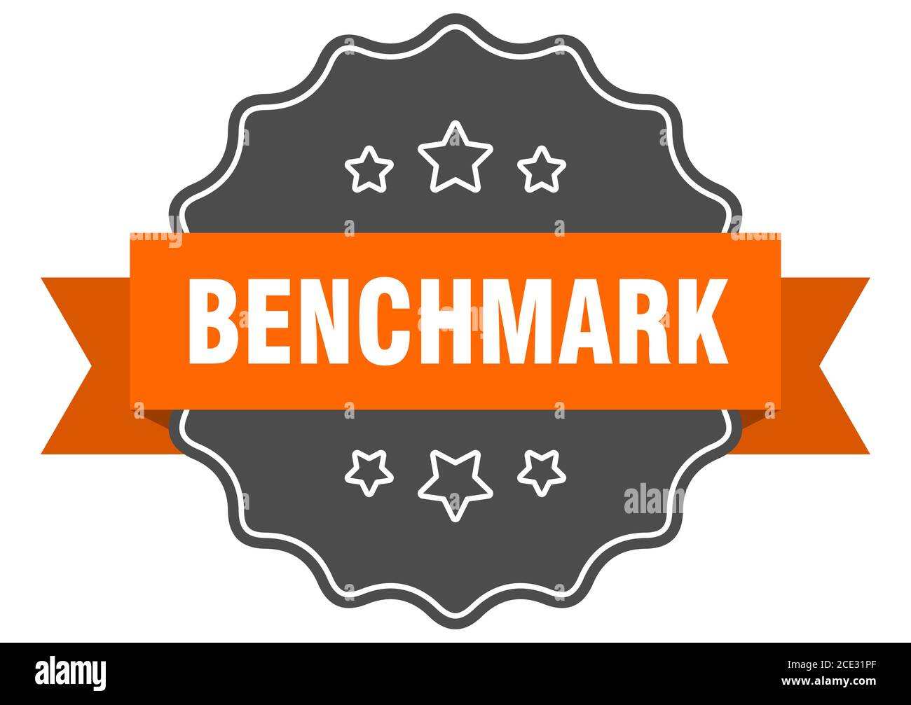 benchmark label. benchmark isolated seal. Retro sticker sign Stock ...