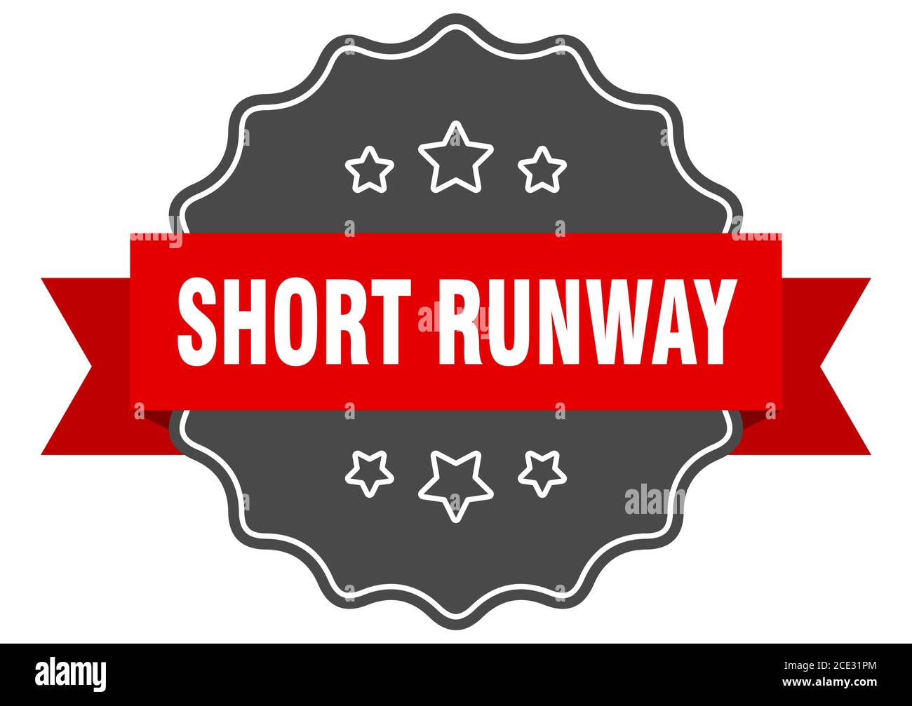 short runway label. short runway isolated seal. Retro sticker sign ...