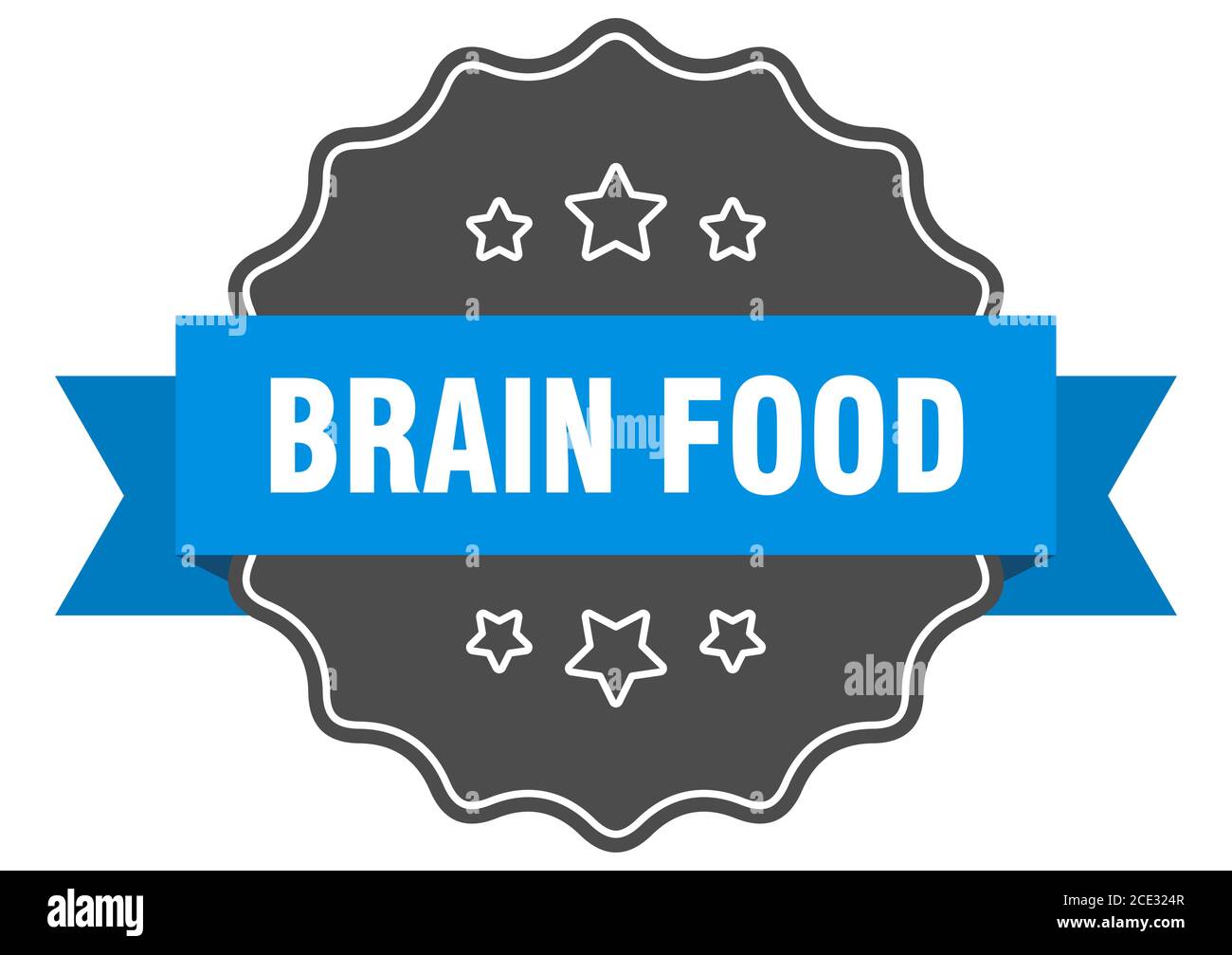 brain food label. brain food isolated seal. Retro sticker sign Stock ...