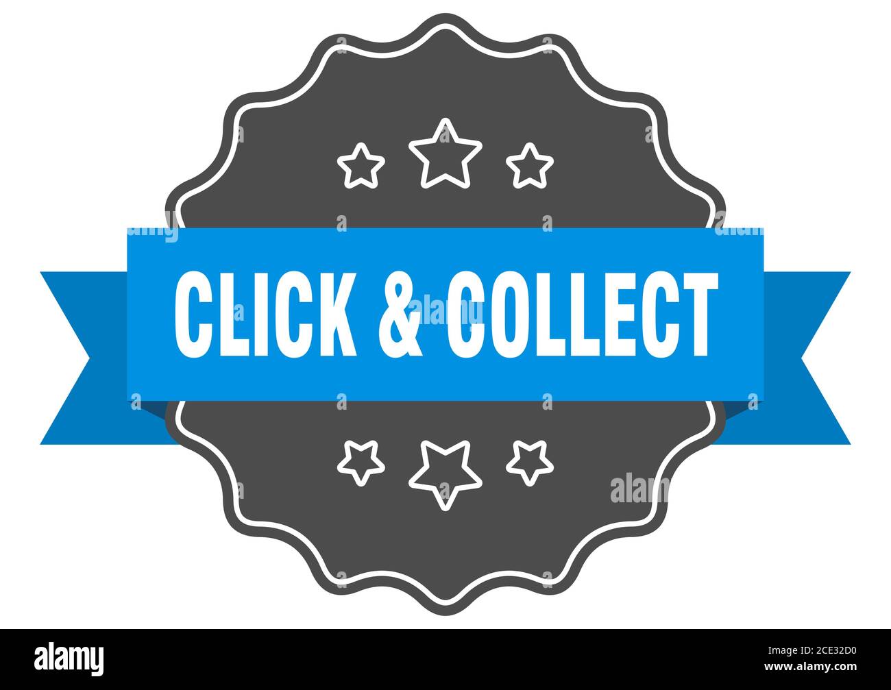 click & collect label. click & collect isolated seal. Retro sticker ...