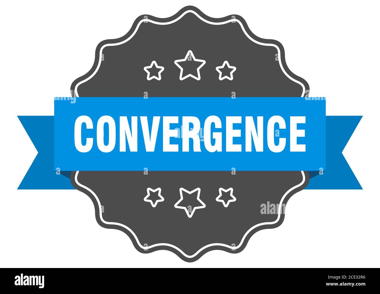convergence label. convergence isolated seal. Retro sticker sign Stock ...