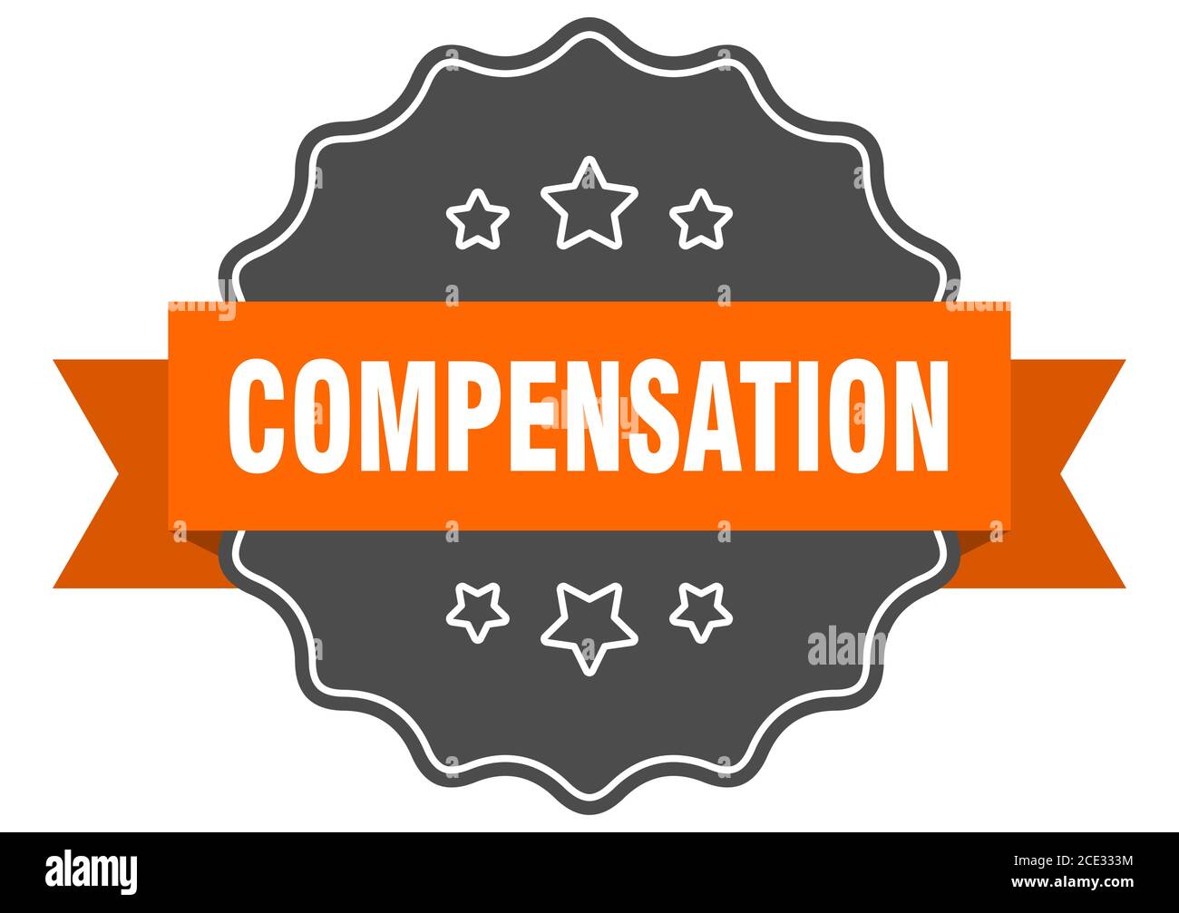 compensation label. compensation isolated seal. Retro sticker sign ...