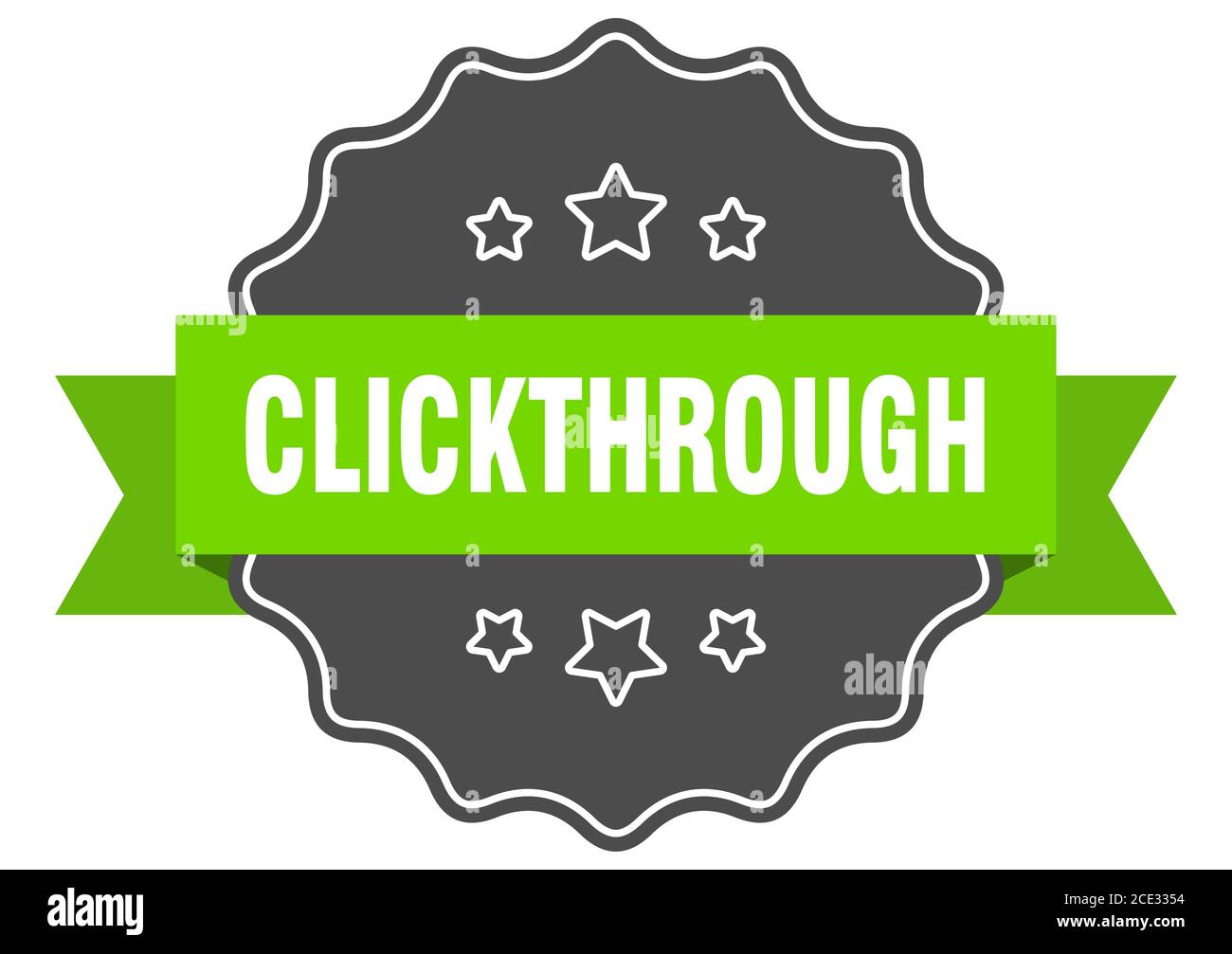 clickthrough label. clickthrough isolated seal. Retro sticker sign ...