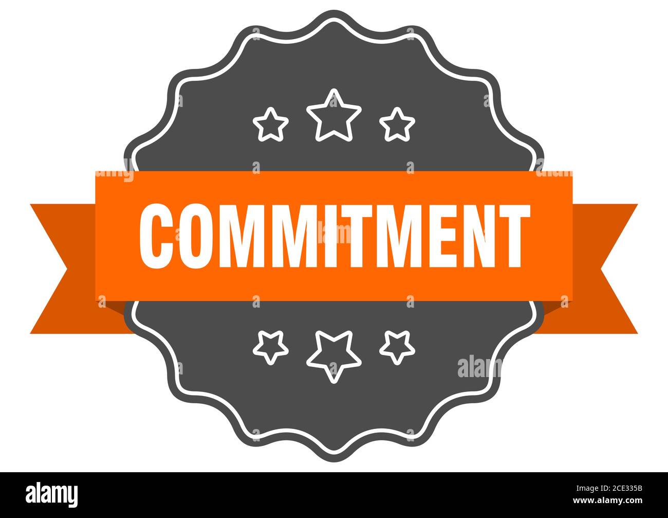 commitment label. commitment isolated seal. Retro sticker sign Stock ...