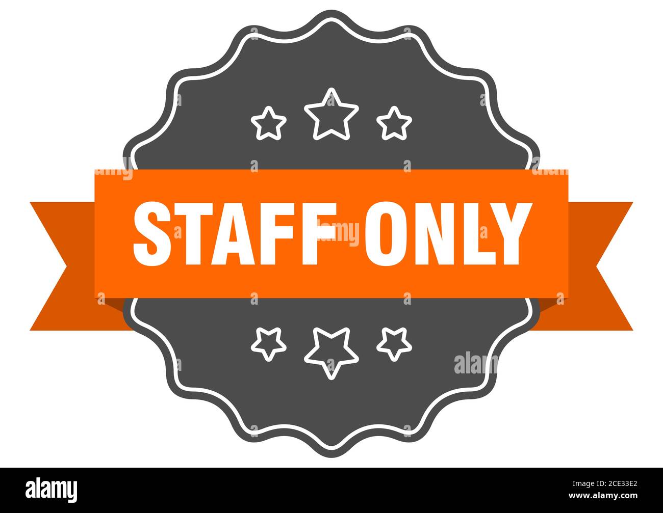 staff only label. staff only isolated seal. Retro sticker sign Stock ...