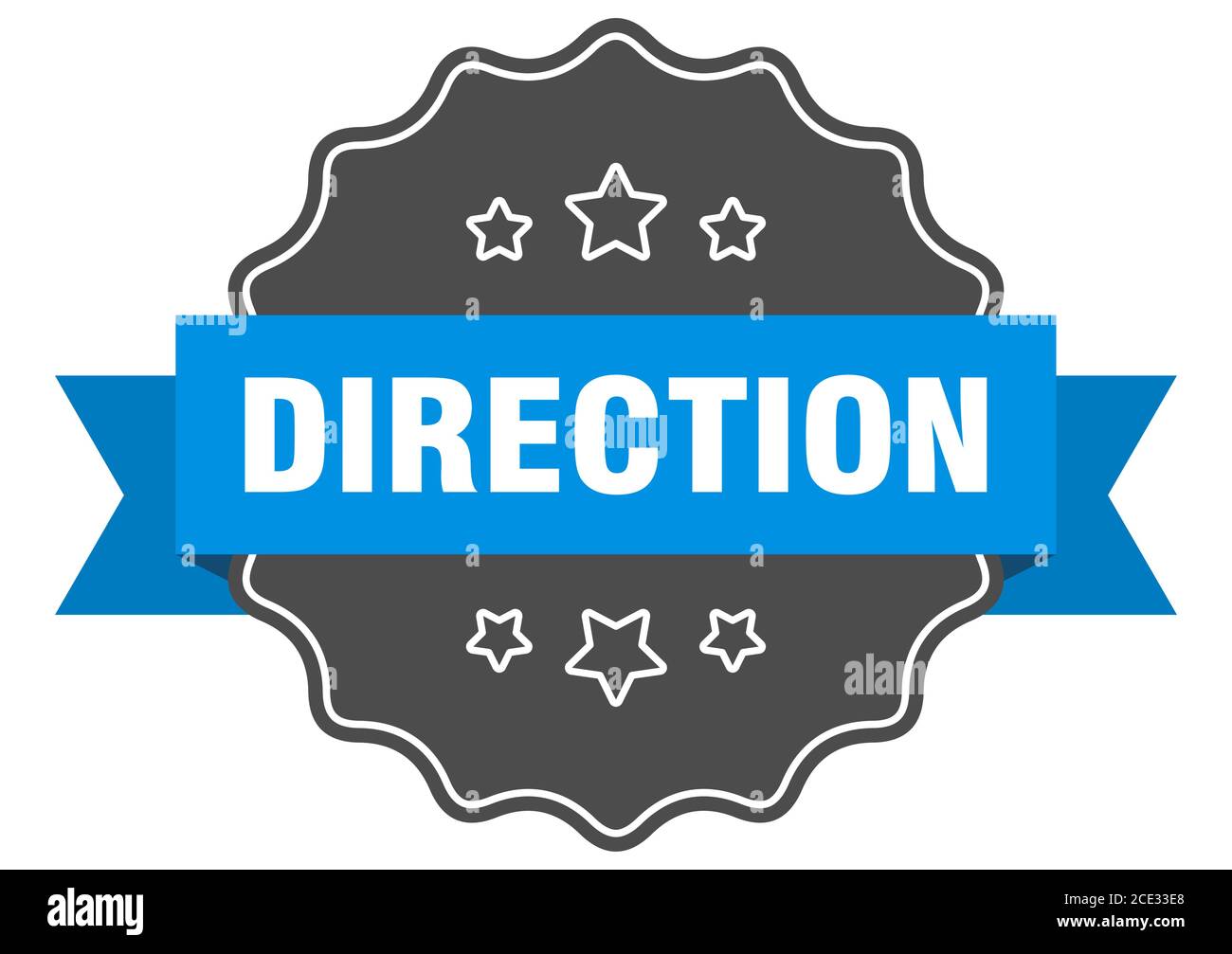 direction label. direction isolated seal. Retro sticker sign Stock ...
