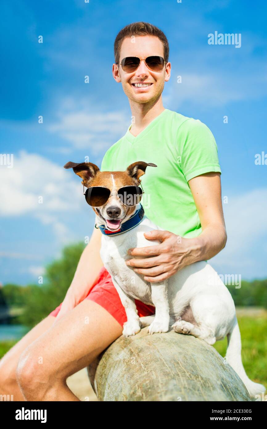 dog and owner Stock Photo - Alamy