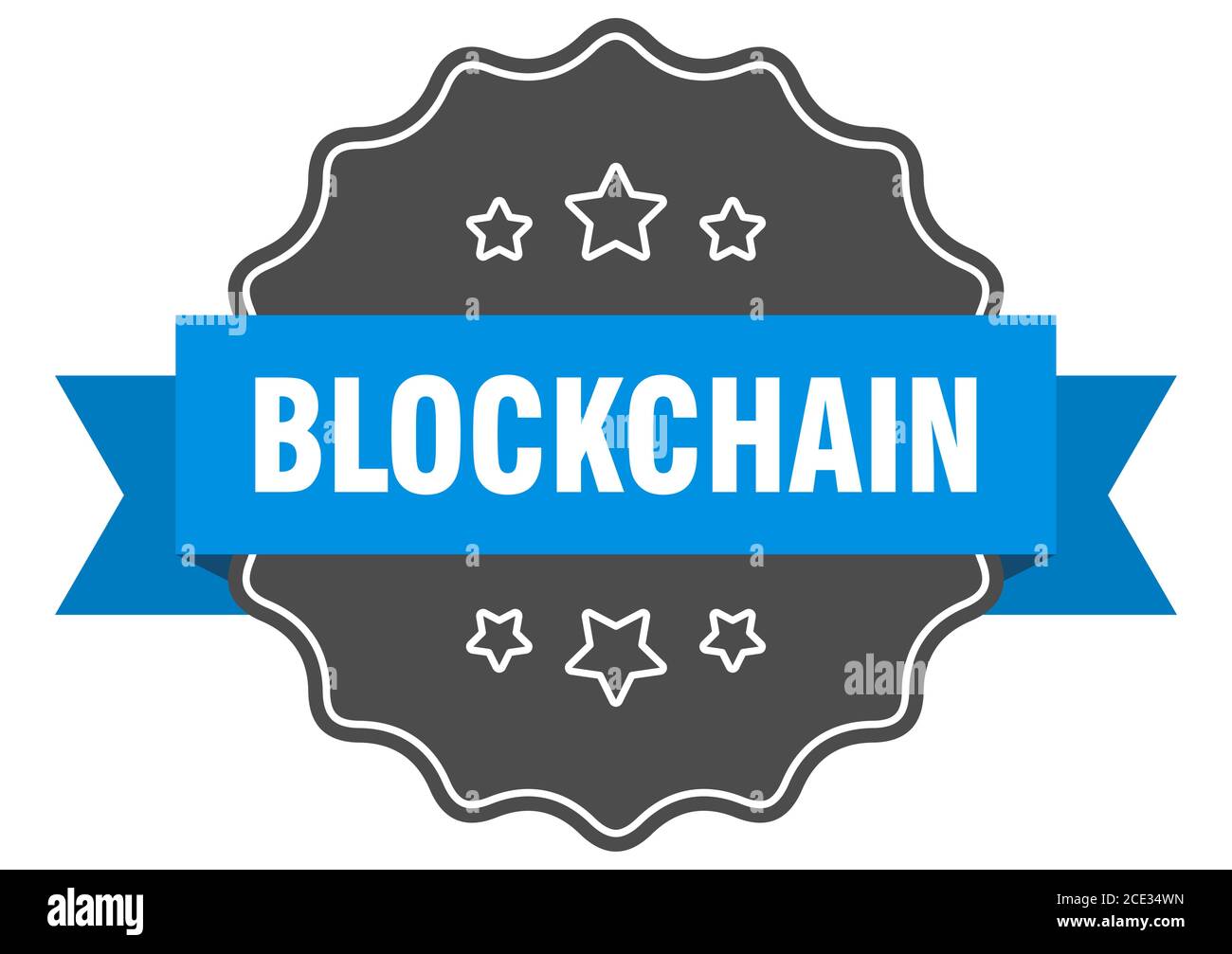 blockchain label. blockchain isolated seal. Retro sticker sign Stock ...