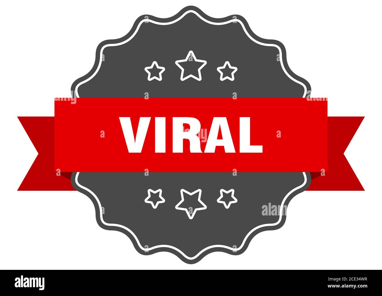 viral label. viral isolated seal. Retro sticker sign Stock Vector Image ...
