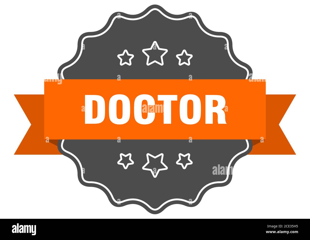 doctor label. doctor isolated seal. Retro sticker sign Stock Vector ...
