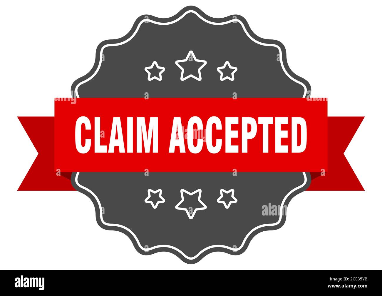 claim accepted label. claim accepted isolated seal. Retro sticker sign ...