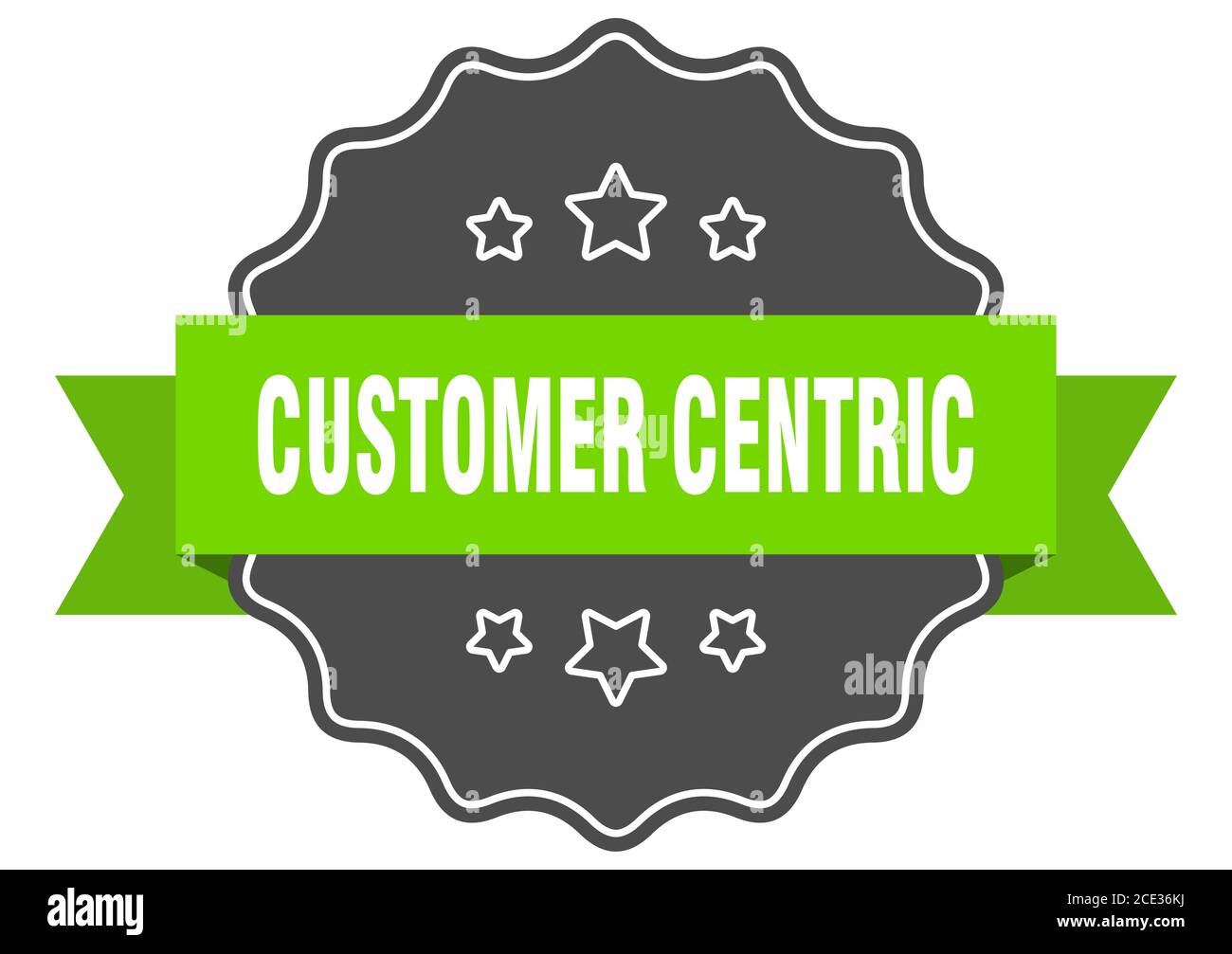 customer centric label. customer centric isolated seal. Retro sticker ...