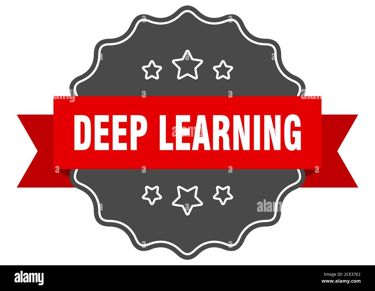 deep learning label. deep learning isolated seal. Retro sticker sign ...