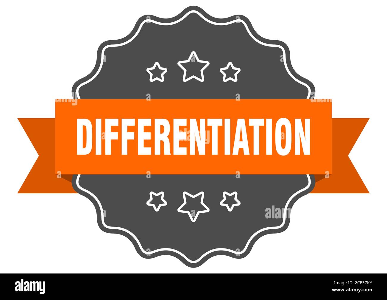 differentiation label. differentiation isolated seal. Retro sticker ...
