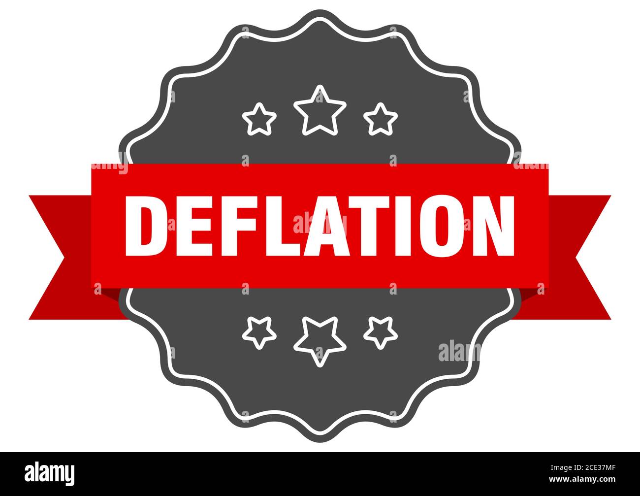 deflation label. deflation isolated seal. Retro sticker sign Stock ...
