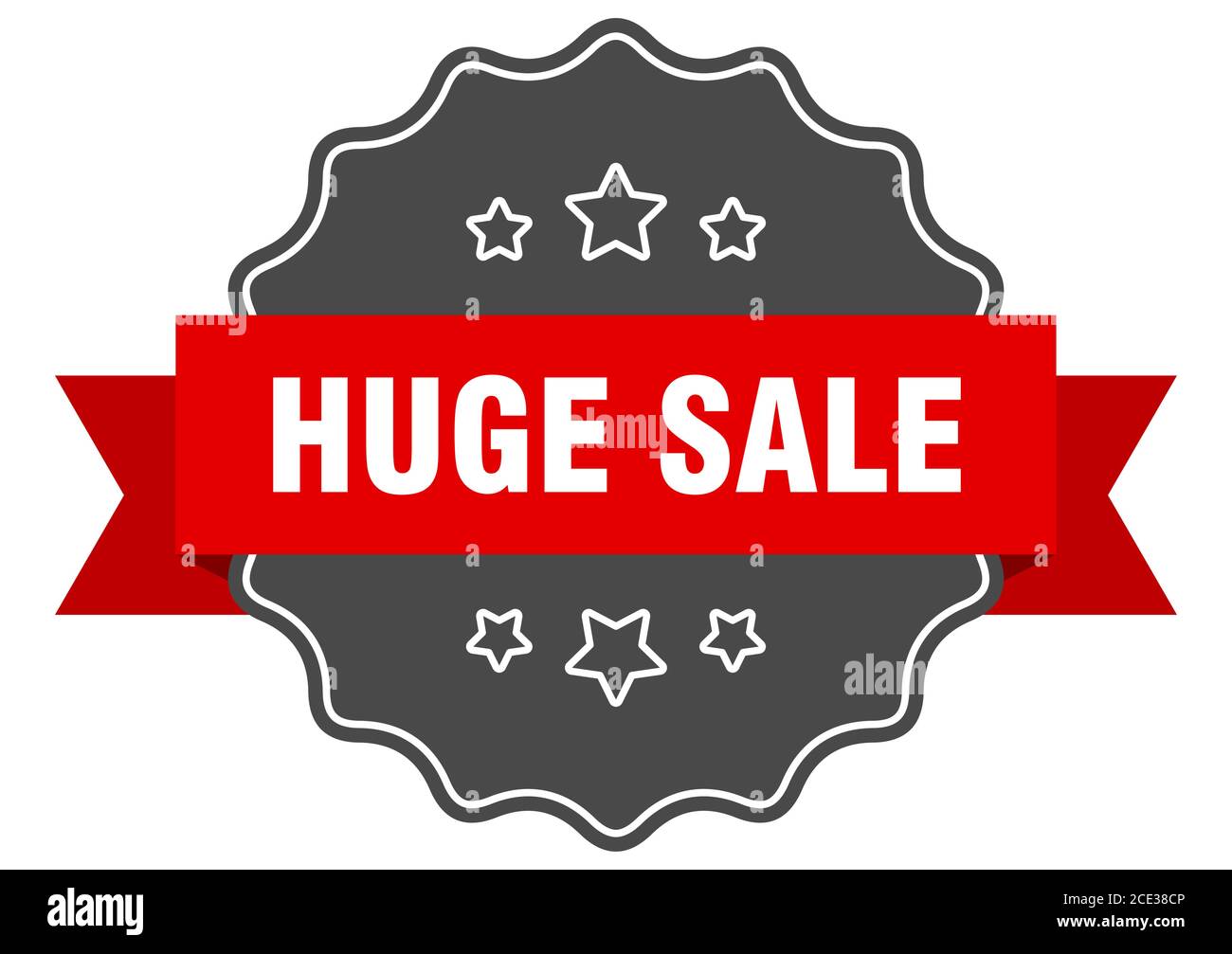 huge sale label. huge sale isolated seal. Retro sticker sign Stock ...