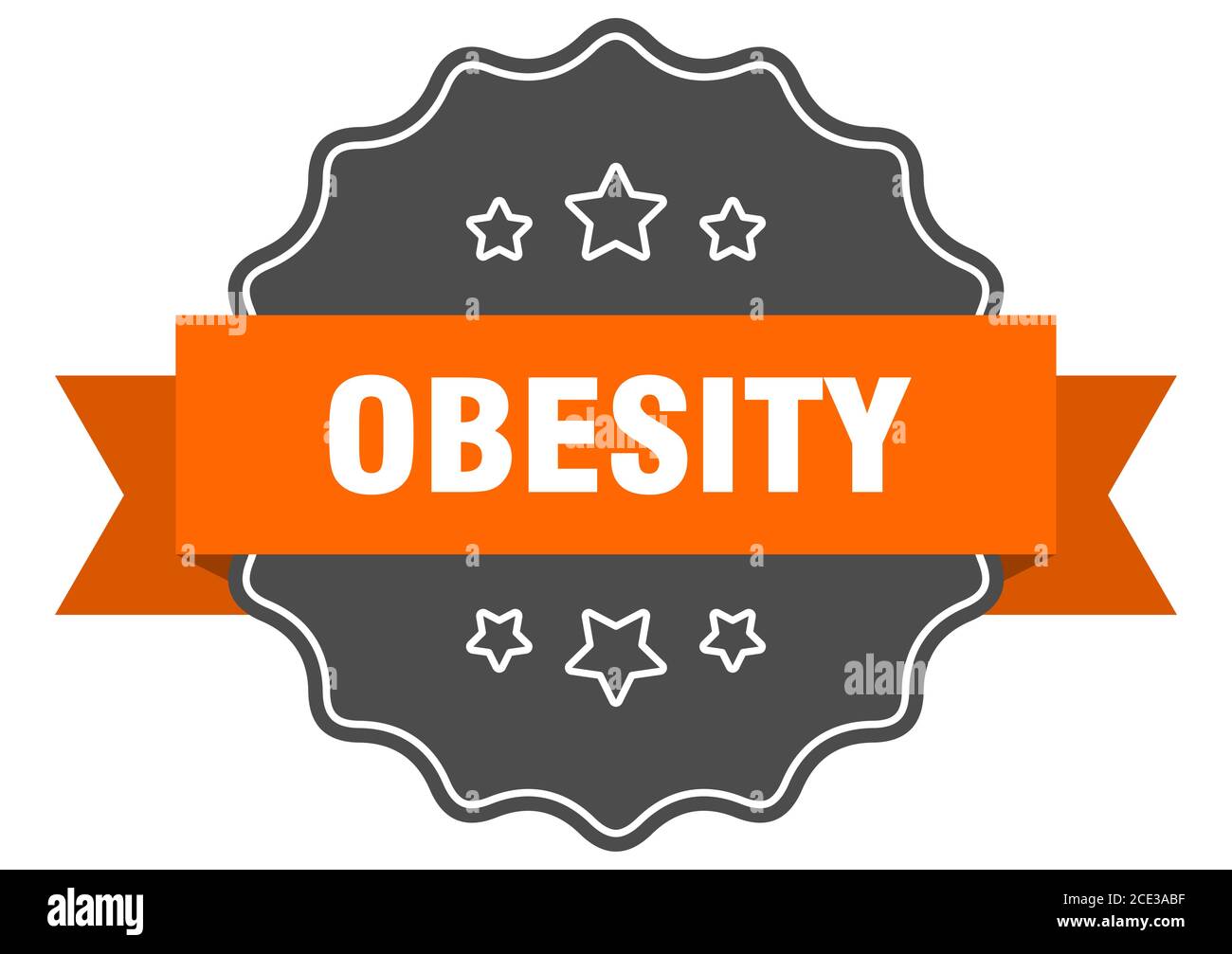 obesity label. obesity isolated seal. Retro sticker sign Stock Vector ...