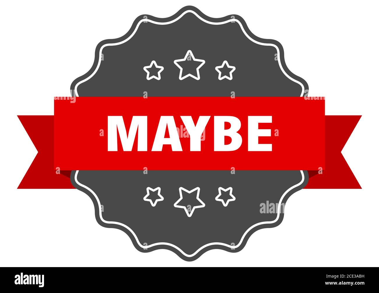 maybe label. maybe isolated seal. Retro sticker sign Stock Vector Image ...