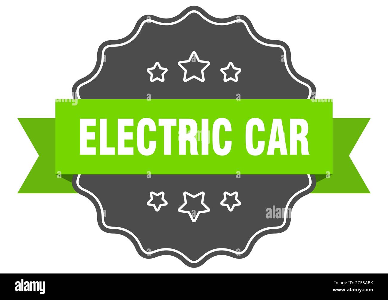 electric car label. electric car isolated seal. Retro sticker sign ...