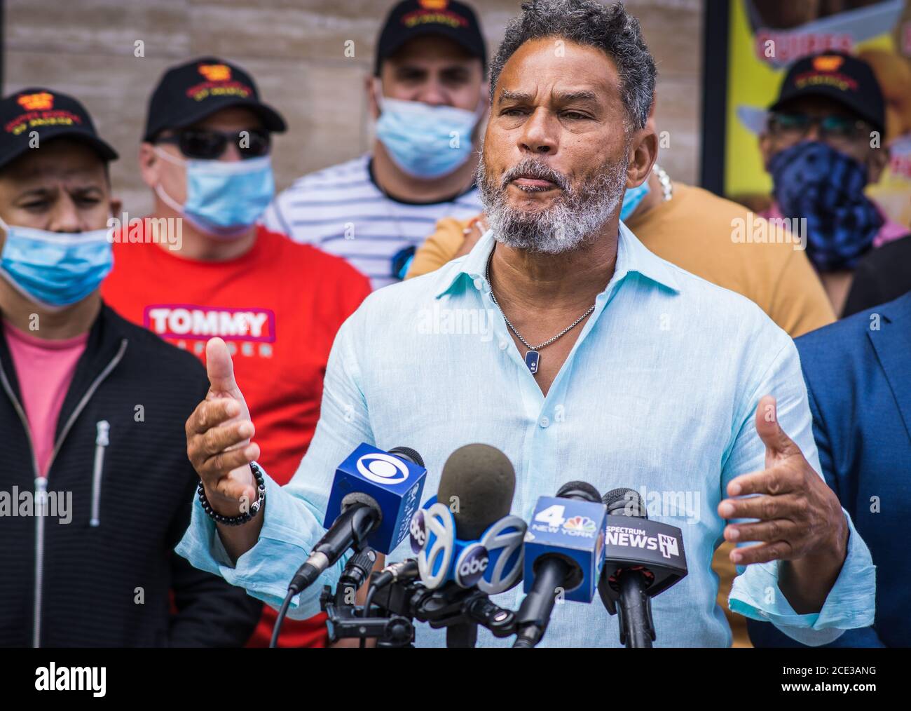United Bodega Owners of America held a press conference after a women who refused to wear a mask ...
