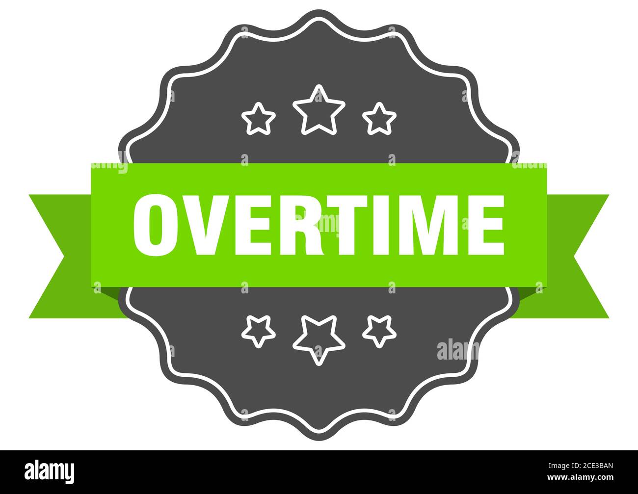 overtime label. overtime isolated seal. Retro sticker sign Stock Vector ...
