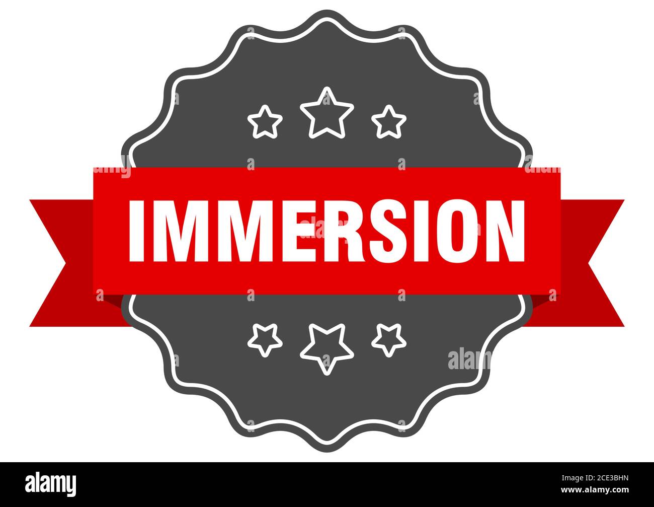 immersion label. immersion isolated seal. Retro sticker sign Stock ...