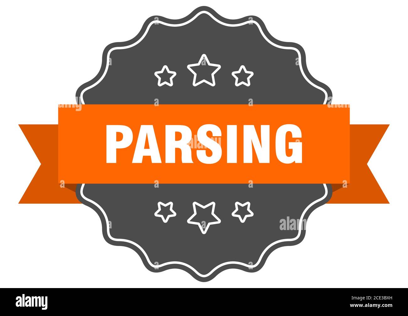 parsing label. parsing isolated seal. Retro sticker sign Stock Vector ...