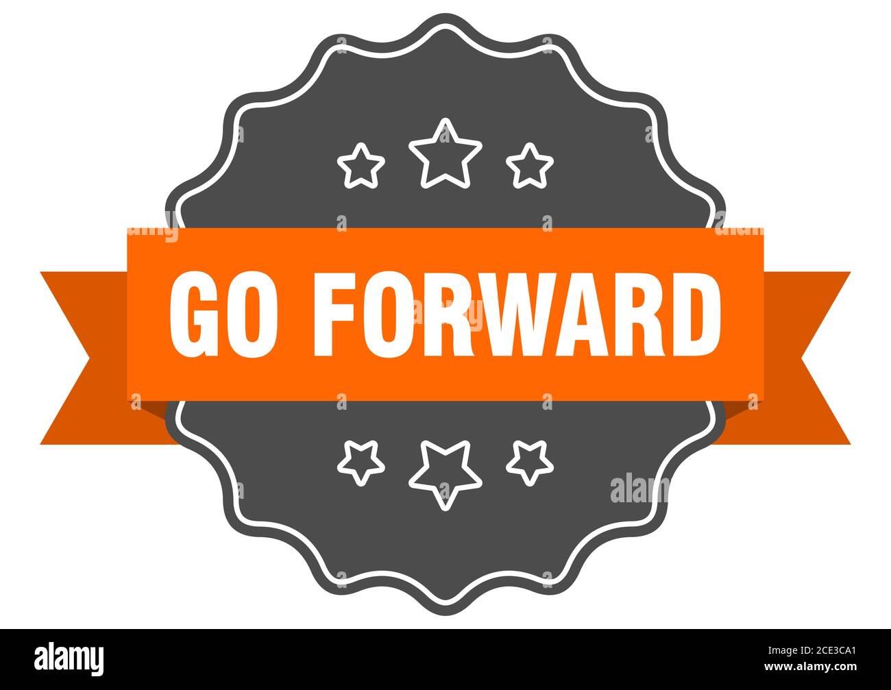 go forward label. go forward isolated seal. Retro sticker sign Stock ...