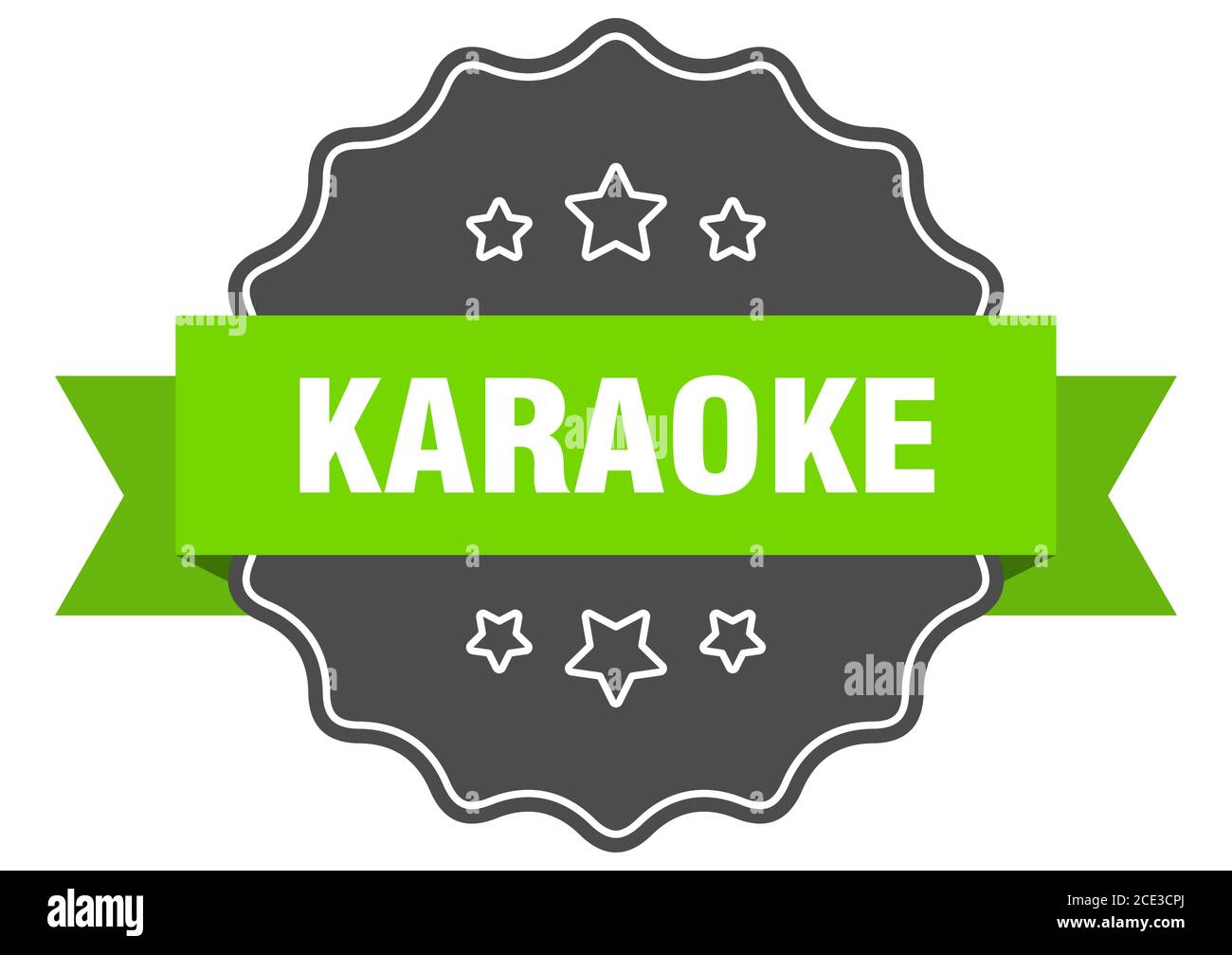 karaoke label. karaoke isolated seal. Retro sticker sign Stock Vector ...