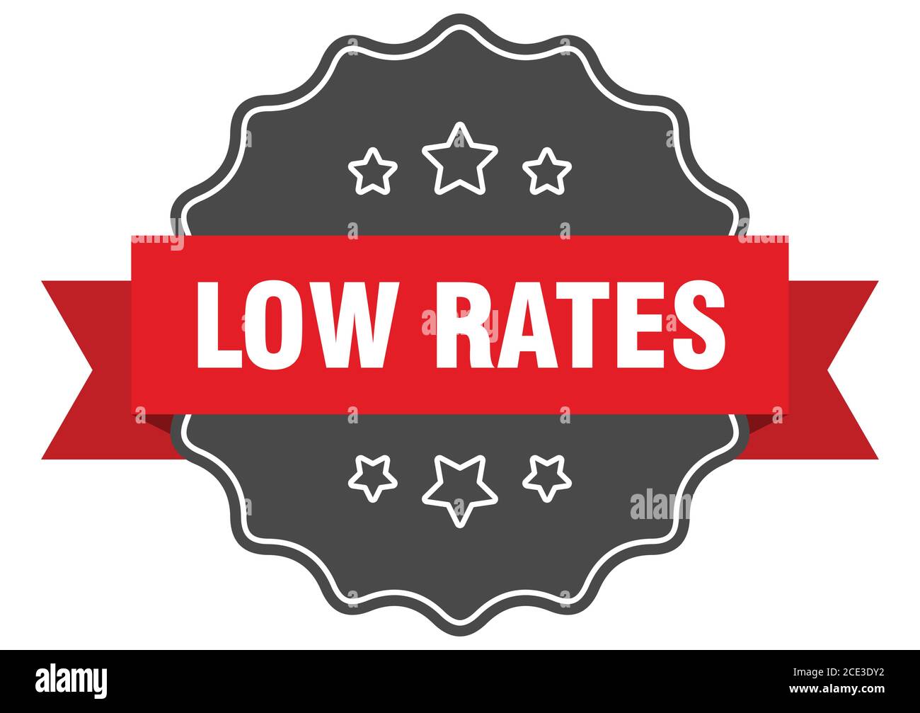 low rates label. low rates isolated seal. Retro sticker sign Stock ...