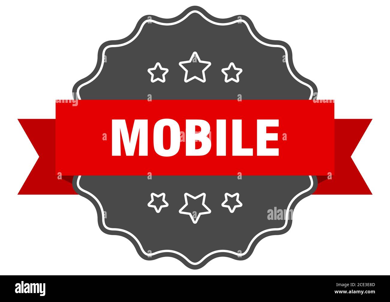 mobile label. mobile isolated seal. Retro sticker sign Stock Vector ...