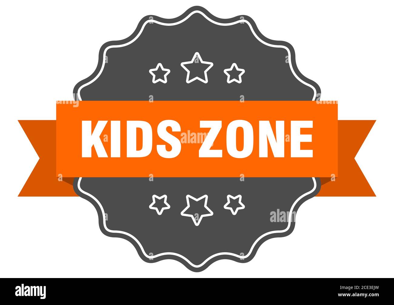 kids zone label. kids zone isolated seal. Retro sticker sign Stock ...