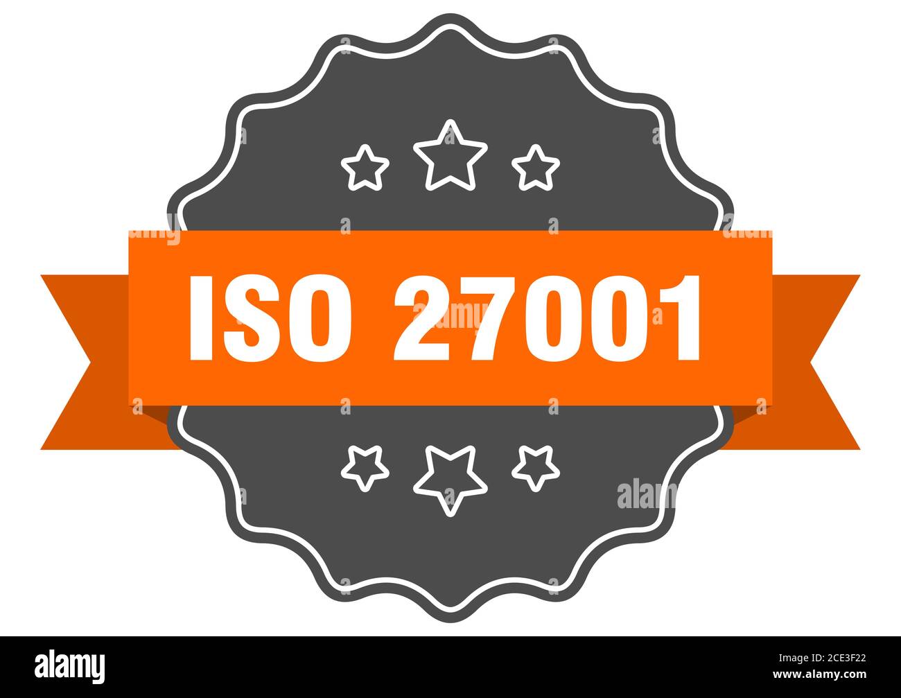 iso 27001 label. iso 27001 isolated seal. Retro sticker sign Stock ...