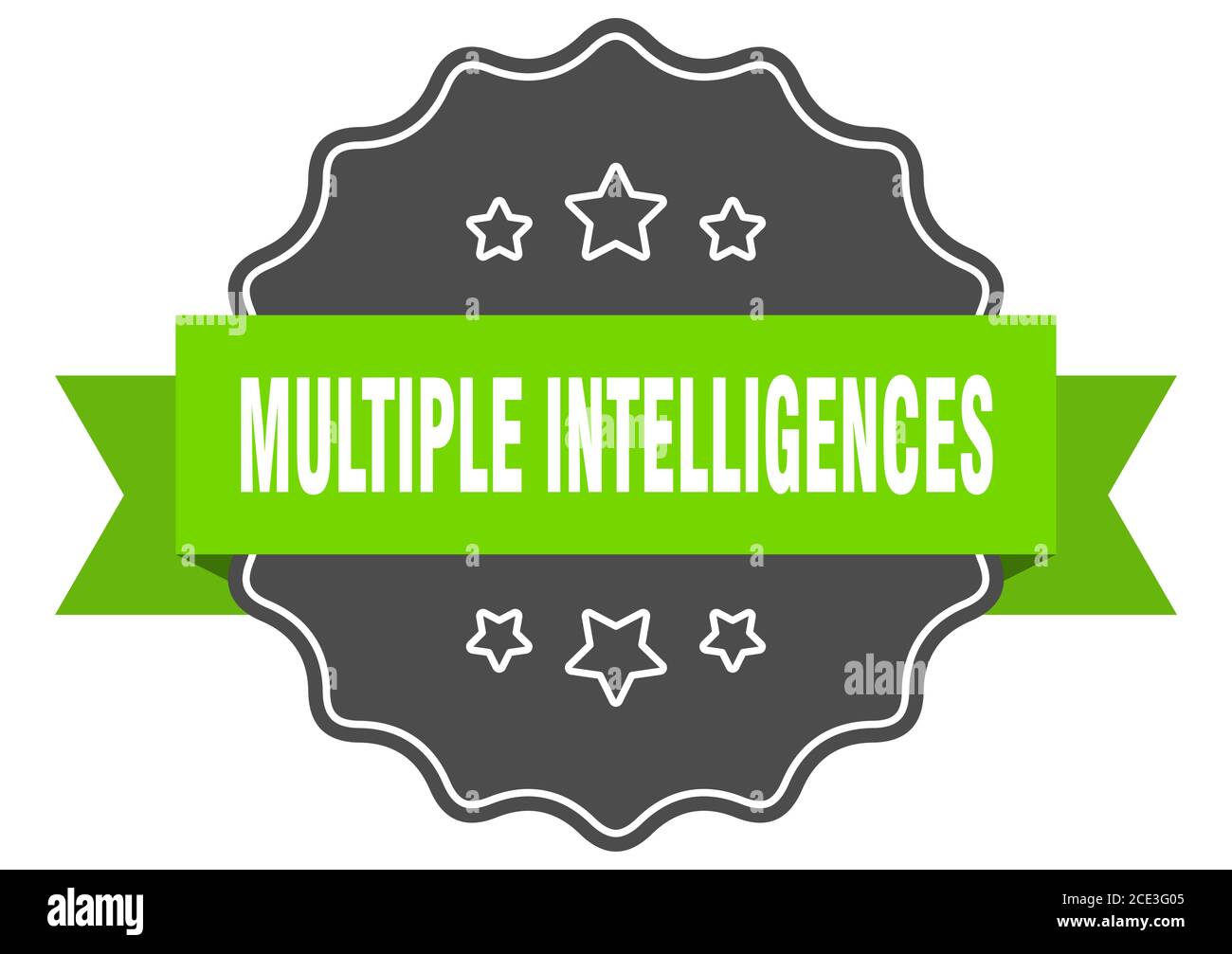 multiple intelligences label. multiple intelligences isolated seal ...