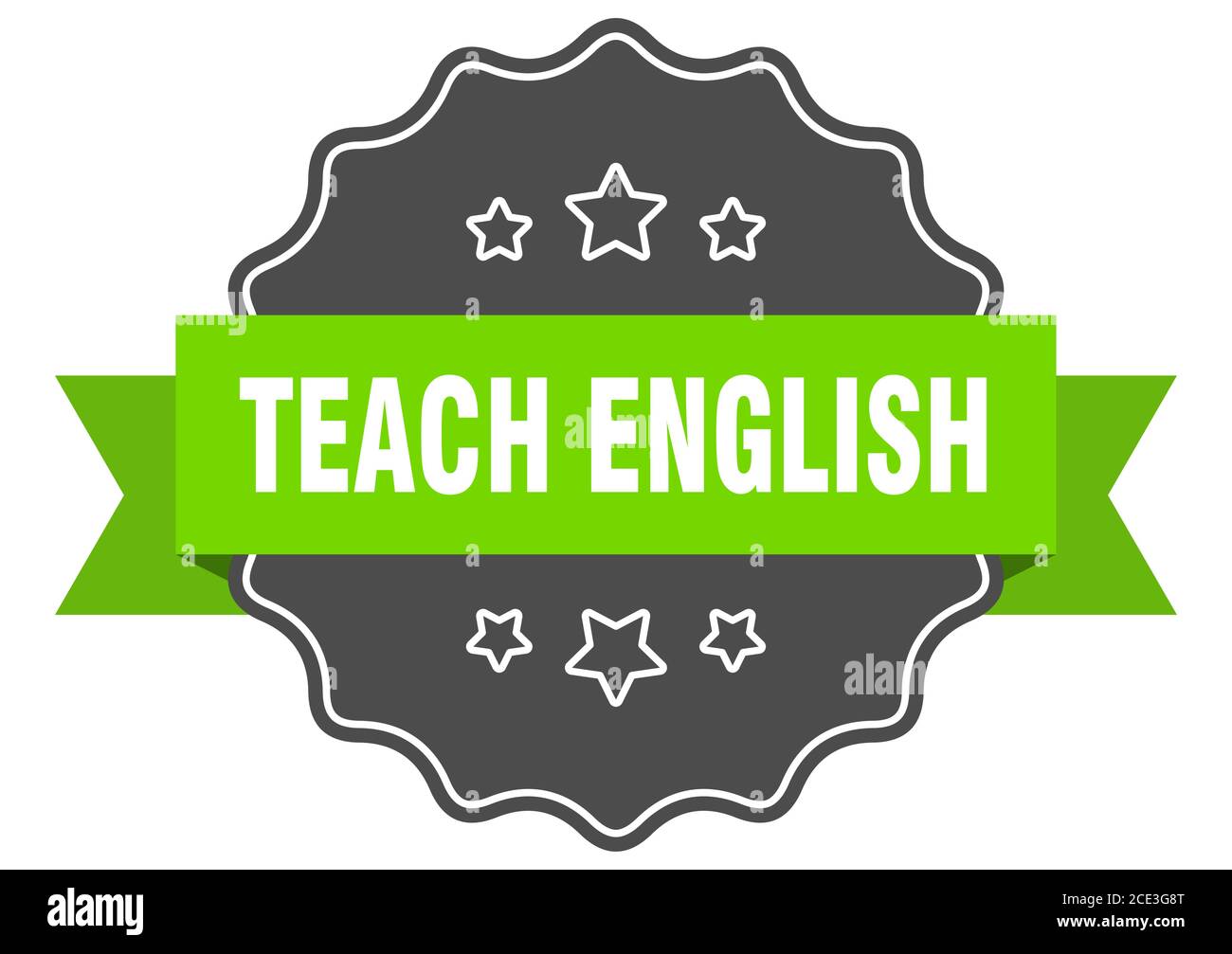 teach english label. teach english isolated seal. Retro sticker sign ...