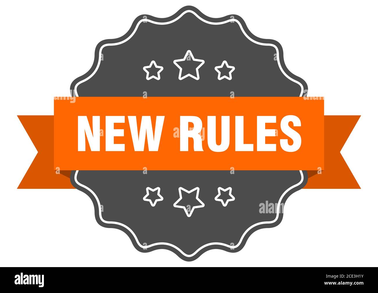 new rules label. new rules isolated seal. Retro sticker sign Stock ...