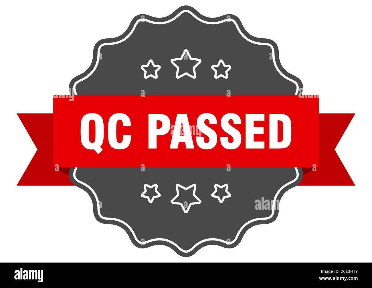 qc passed label. qc passed isolated seal. Retro sticker sign Stock ...