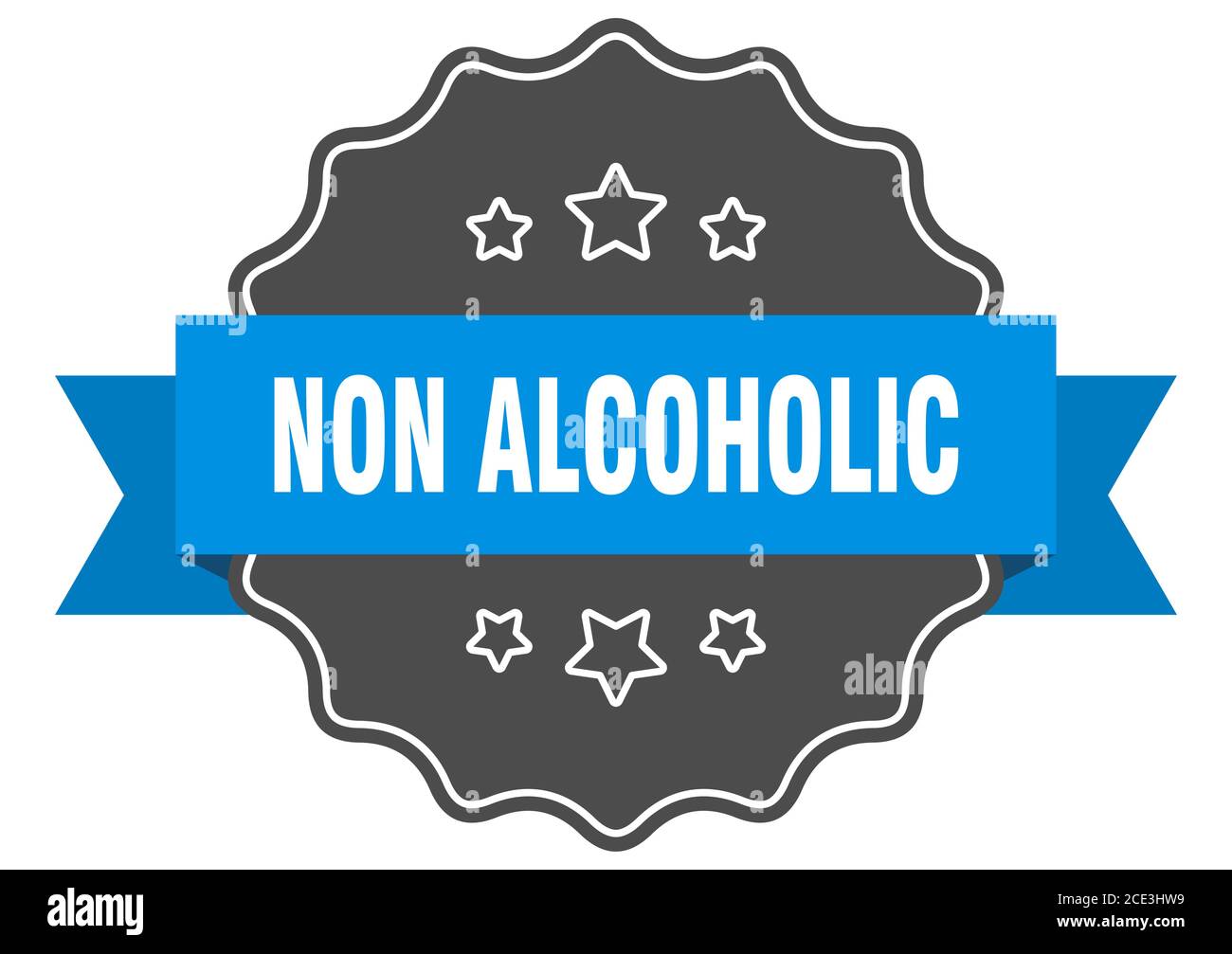 non alcoholic label. non alcoholic isolated seal. Retro sticker sign ...