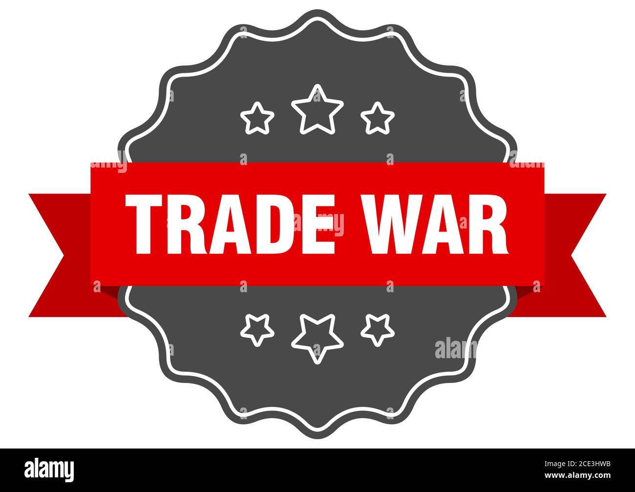 trade war label. trade war isolated seal. Retro sticker sign Stock ...